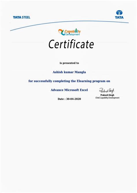 Ashish Mangla On Linkedin Tatasteel Elearning Elearningdevelopment Microsoftexcel