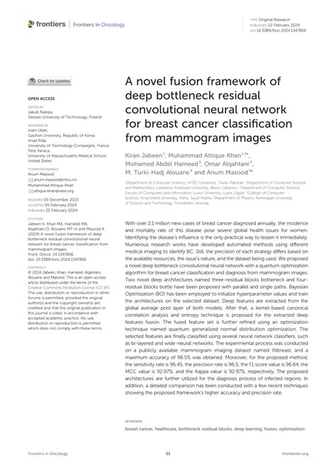 pdf a novel fusion framework of deep bottleneck residual