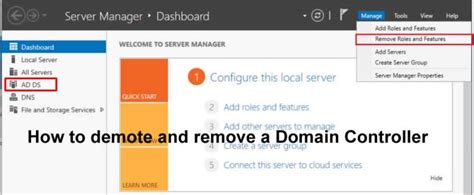 Demote And Remove A Domain Controller On Windows Servers