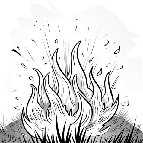 8000 Fire Drawing Black White Pictures