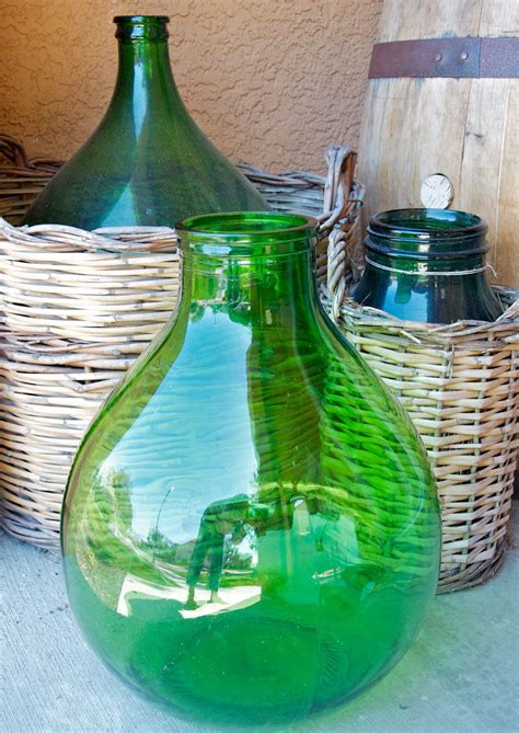 Beautiful Vintage Large Green Glass Vase Hadir