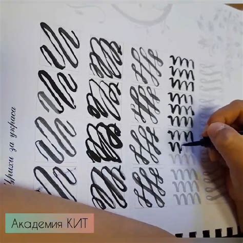 Упражнение в Школа Краснопис Уроците по краснопис се усложняват с