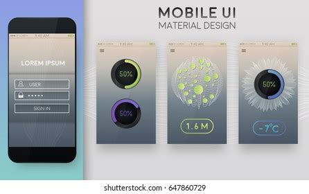 Ui Mobile App Website Template Data Stock Vector Royalty Free 647860729 Shutterstock