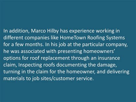 Ppt Marco Hilby A Performance Driven Individual Powerpoint Presentation Id 12071457