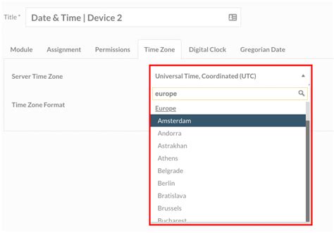 configure time and date module docs visionbox