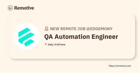 Hiring Qa Automation Engineer Edgemony