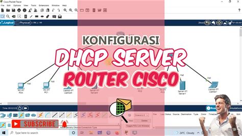 Konfigurasi Dhcp Server Di Router Cisco Tutorial Cisco Packet Tracer Youtube