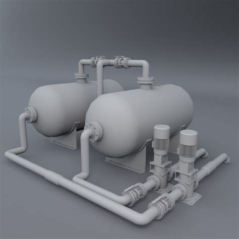 3d Pipe Assembly Model