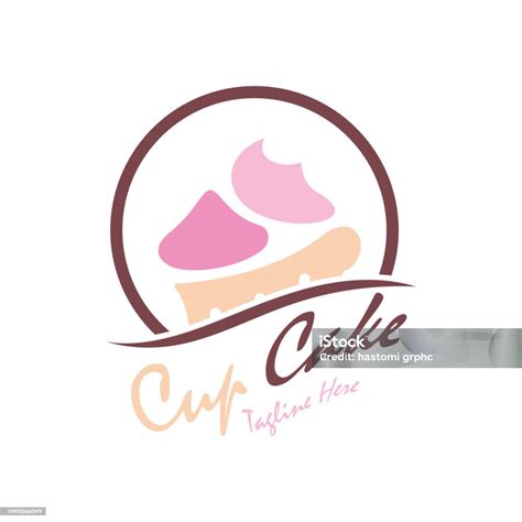 컵케이크 로고 디자인 벡터 일러스트레이션 템플릿입니다 컵케이크 빵집 Iconcake 상점 케이크 가게 벡터 고급에 대한 스톡