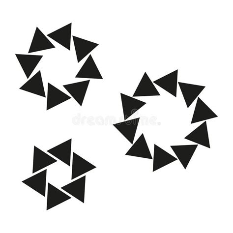 Triangle Cluster Icon Geometric Circular Shape Polygonal Vector