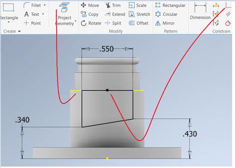 Solved Inventor 2024 How To Extrude A Boss From The Curved Surface Of A Cylinder So That The