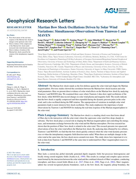 Pdf Martian Bow Shock Oscillations Driven By Solar Wind Variations Simultaneous Observations