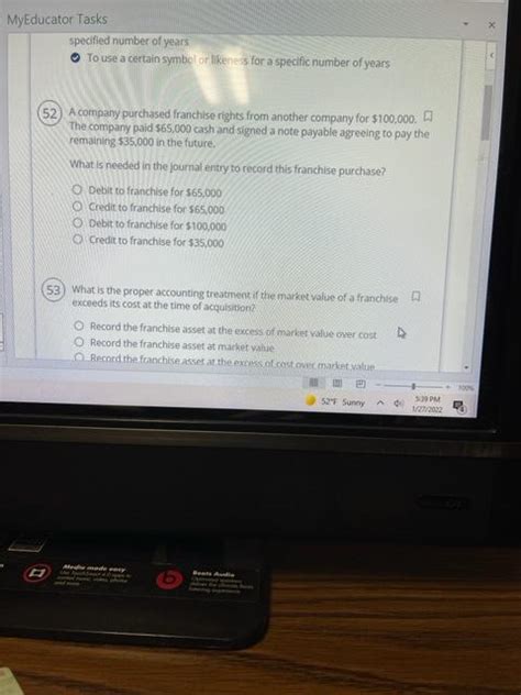 Solved Myeducator Tasks Specified Number Of Years To Use A