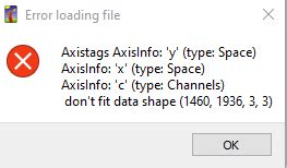 Error Loading File Ilastik Usage Issues Image Sc Forum