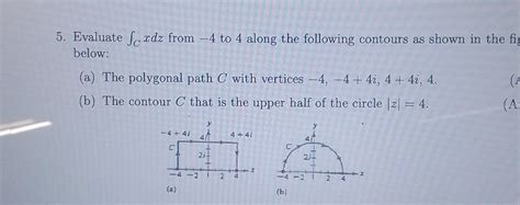 Solved A B Evaluate Cxdz From To Along The Chegg Com