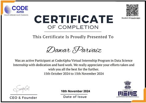 dawar parvaiz on linkedin grateful and proud to have completed this