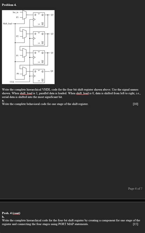 solved problem 4 write the complete hierarchical vhdl code