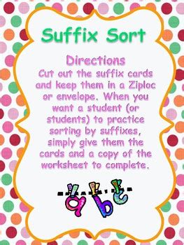 Suffix Sort By Hanging With Mrs Hulsey Teachers Pay Teachers