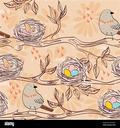 Vector Bird Nest Stock Vector Image And Art Alamy