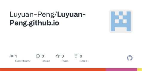 Github Luyuan Peng Luyuan Peng Github Io