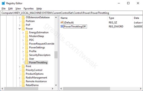 Disable Power Throttling Windows Tweaks