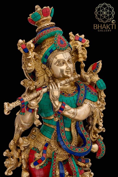 Krishna Statue Large 75 Cm Big Size Brass Lord Krishna Idol With