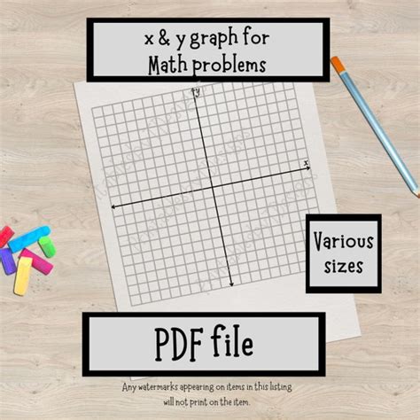 Graph Paper X And Y Axis Graph Paper Math Homework Math Graph Etsy