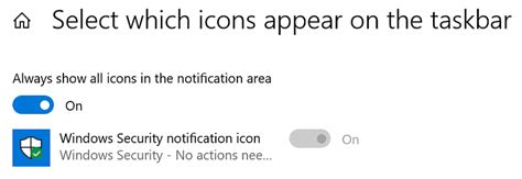Hide Or Show Windows Security Notification Area Icon In Windows 10