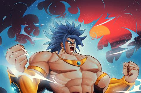 Broly Legendary Super Saiyan Blue By Akujin B0x On Deviantart
