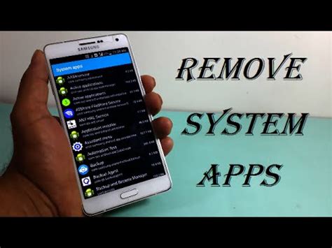 How to Remove System Apps on Android Device 2016! - YouTube