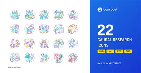 Causal Research Icon Pack 22 Rounded Science And Technology Icons Svg Png Ico Available