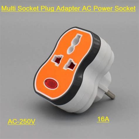Multi Socket Plug Adapter AC Power Socket AC V A Pin