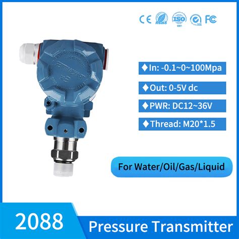 IP65 0 5V Hydrostatic Oil Water Gas Pressure Sensor 10bar 20psi 40mpa Piezoresistive Pressure