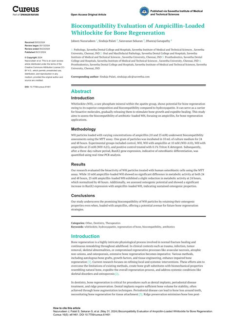 Pdf Biocompatibility Evaluation Of Ampicillin Loaded Whitlockite For