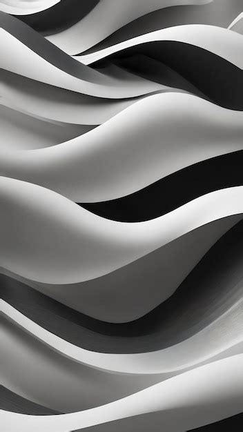 Premium Photo Abstract Background With Monochrome Wave Lines On White