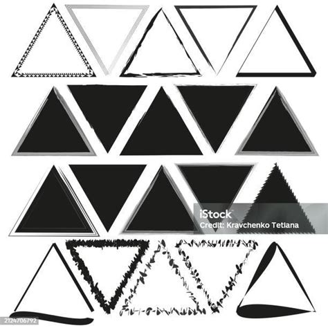 삼각형 변형 아이콘 집합입니다 기하학적 모양 벡터 일러스트 레이 션입니다 주당순이익 10 가장자리에 대한 스톡 벡터 아트 및 기타 이미지 Istock