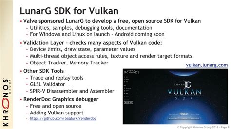 Khronos Group Publishes Vulkan Specification First Benchmarks Spotted AMD Nvidia Pledge