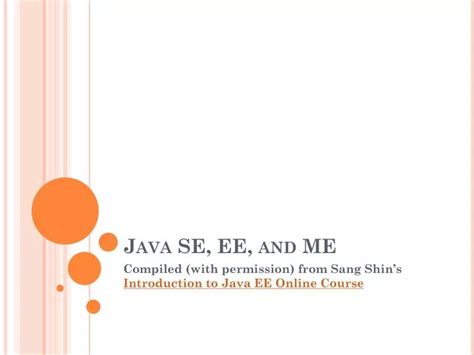 PPT Java SE EE And ME PowerPoint Presentation Free Download ID