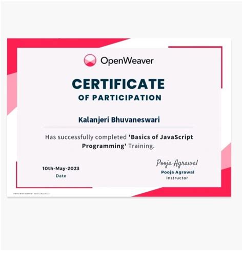 Bhuvaneswari Kalanjeri On Linkedin Javascriptprogramming Openweaver Thankyou