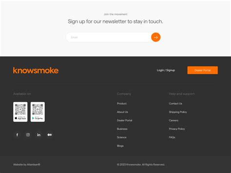 Minimal Footer Awwwards