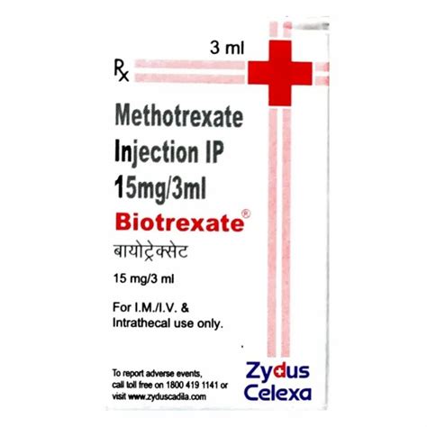 Methotrexate 15 Mg Injection Zydux Celexa At Rs 27 Box In Ahmedabad Id 23969584197