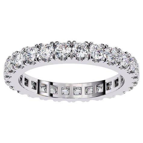 1 13 Ctw Round Full Eternity Diamond Wedding Band Ring 14k Solid Gold