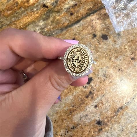 Solid Gold Diamond College Class Rings Womens Class Ring Gold