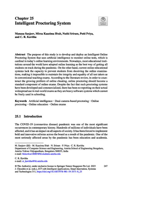 pdf intelligent proctoring system