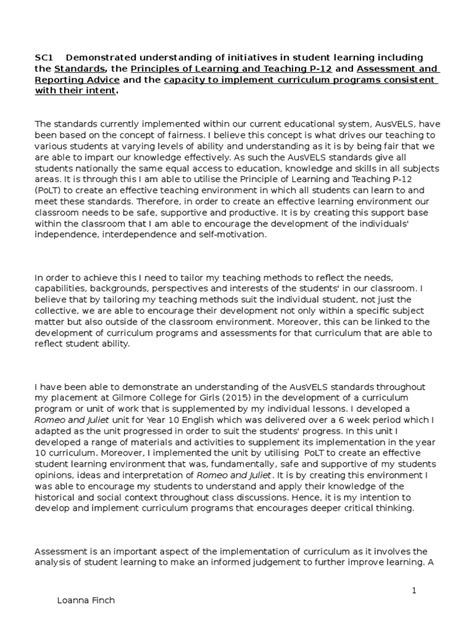 Response To Key Selection Criteria Pdf Educational Assessment Teachers