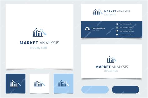 Premium Vector Market Analysis Logo Design With Editable Slogan Branding