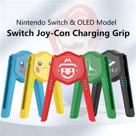 Switch Joy Con Charging Grip Compatible With Nintendo Switch V1 V2 And Oled Model Play While