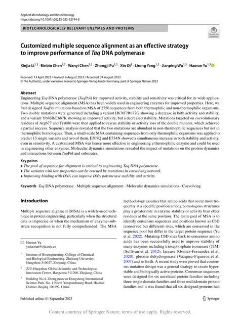 Customized Multiple Sequence Alignment As An Effective Strategy To