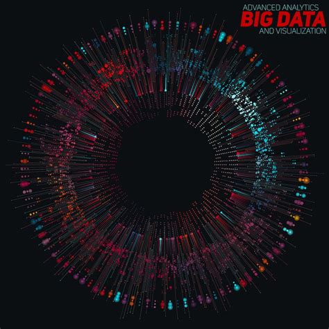 Free Vector Big Data Circular Colorful Visualizationvisual Data