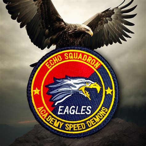 P39 Nda Echo Squadron Eagles Embroidered With Velcro Patch